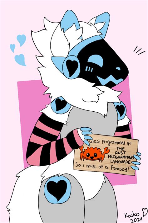 for all rustaceans out there p art by me r furry