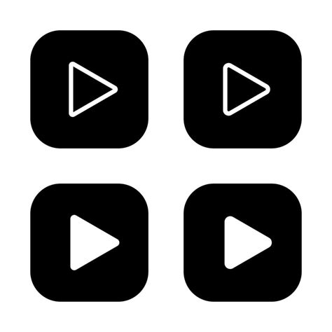 Play Icon On Black Square Player Logo 49133889 Vector Art At Vecteezy