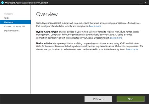 Microsoft Entra Connect Device Options Microsoft Entra Id Microsoft Learn