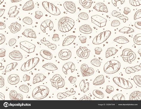 Bakery Seamless Background Stock Vector By ©ollymolly 302847544
