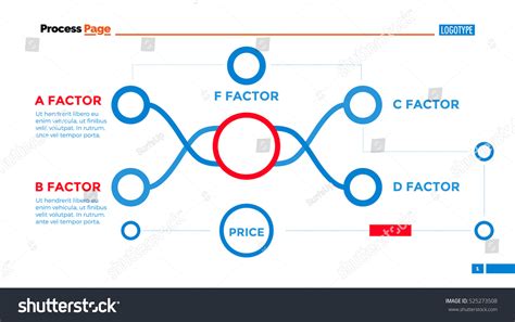 Factors Flowchart Slide Template Stock Vector Royalty Free 525273508