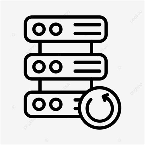 backup line icon vector backup storage data png and vector with