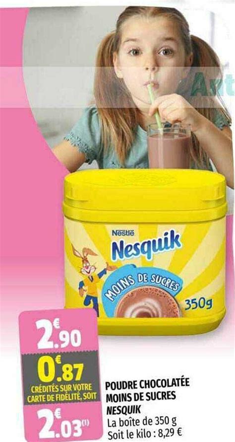 Offre Poudre Chocolatée Moins De Sucres Nesquik chez Hyper U