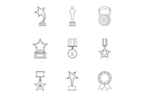 Retribution Icons Set Outline Style Graphic By Anatolir56 · Creative