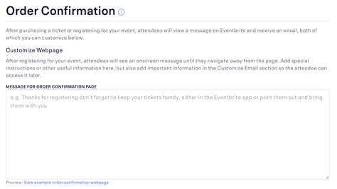 How To Create Custom Order Confirmations Eventbrite Help Center