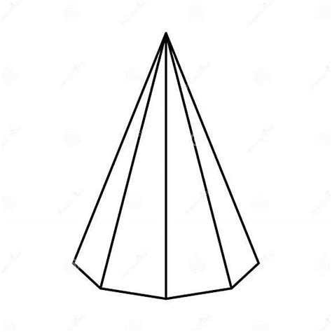 Forma Geométrica De La Pirámide Octogonal Ilustración Del Vector Ilustración De Octogonal