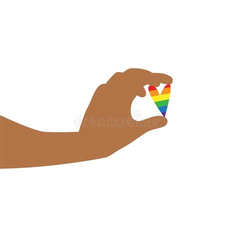 黑手小心握住小心彩虹lgbt旗帜的矢量图 Igbt，自由爱，同性恋骄傲 向量例证 插画 包括有 社区 自豪感 183145882