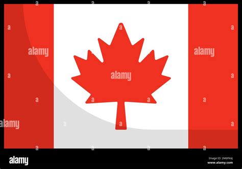 Modern Canadian Flag Icon Maple Leaf Flag Icon Editable Vector Stock