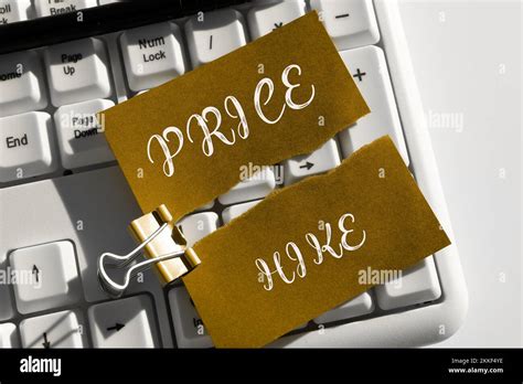 Conceptual Display Price Hike Business Idea Sum Of Values That