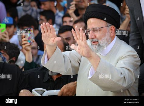 Shiraz Fars Iran 12th Oct 2023 Iranian President Ebrahim Raisi