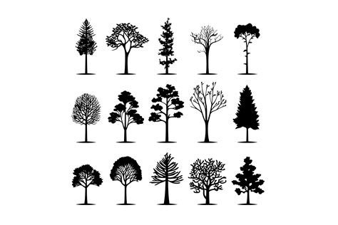 Tree Shape Design Set Graphic By T Shirt Biz · Creative Fabrica