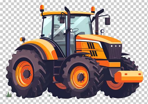 Traktor Yellow Tractor Illustration For Agriculture Png Clipart