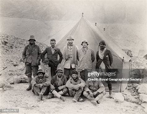 Members Of The 1924 British Mount Everest Expedition Back Row Left