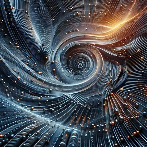 Futuristic Wave Pattern With Metallic And Futuristic Element Stock