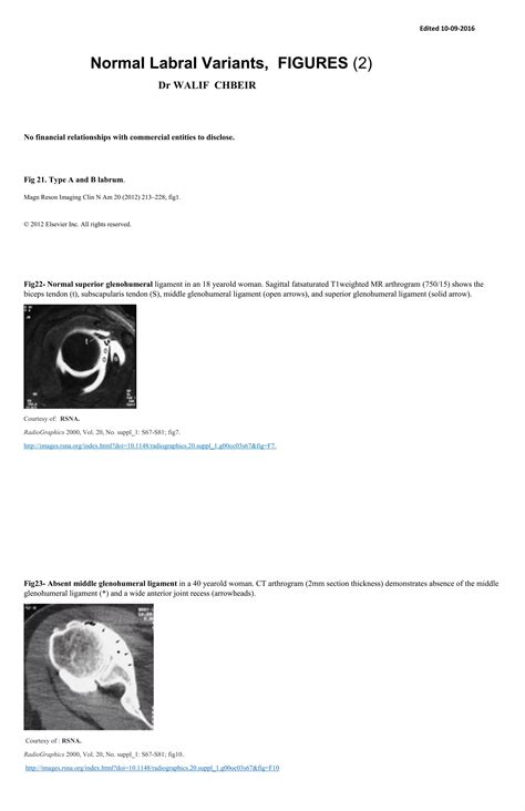 Normal Labral Variant Figures Ii Walif Chbeir Pdf