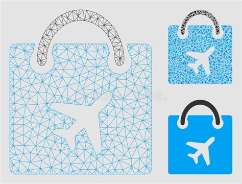 Duty Free Shopping Vector Mesh 2d Model And Triangle Mosaic Icon Stock Vector Illustration Of