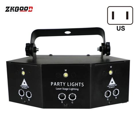 Zkgood Remote Proyektor Pindai Rgb 9 Eye Lampu Pencahayaan Panggung