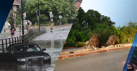 Wateroverlast In Beeld Omgewaaide Bomen Tunnels Vol Water En Vastgelopen Auto S Hart Van