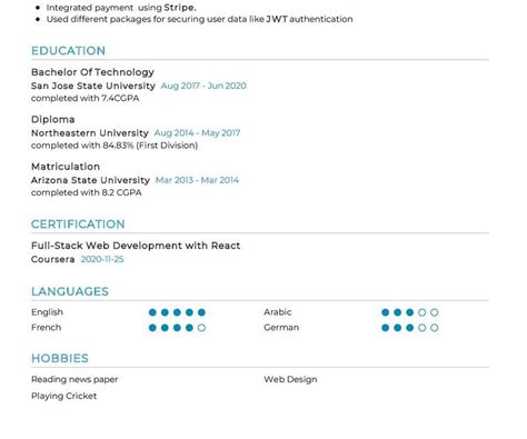 Full Stack Web Developer Cv Example In 2025 Resumekraft