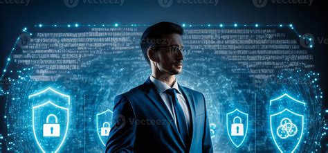 Businessman With Digital Cybersecurity Protection Concept 22850993