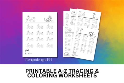 Alphabet Tracing Worksheets Printablev2 Graphic By Origin Designs Ph