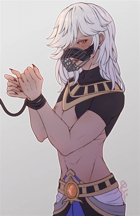 Rule 34 Belly Bondage Brown Nipples Brown Skin Cyno Genshin Impact