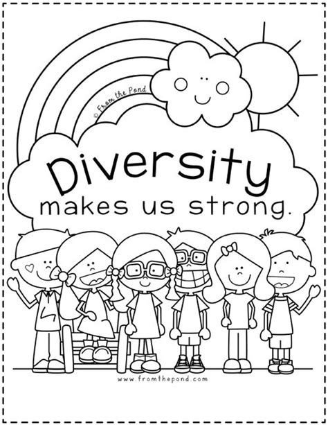 Cultural Diversity Bookmarks Coloring Page Embrace Celebrate
