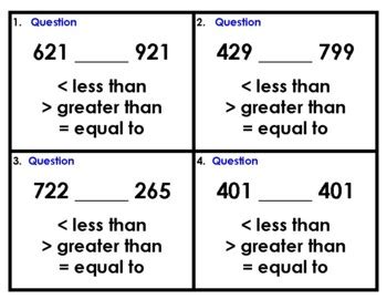 Comparing Numbers Quiz Quiz Trade By Tina Fuller TPT