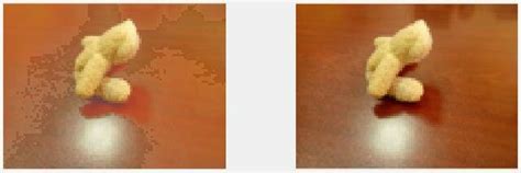 a b the texture clustering prevents the blend of similar hues