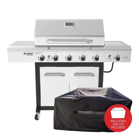 Nexgrill Deluxe 5 Burner Propane Gas Grill In Stainless Steel And Black