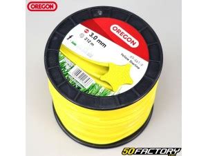 Fil de débroussailleuse Ø mm étoile nylon Oregon jaune