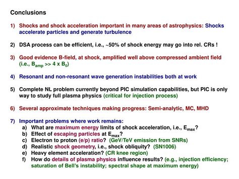 Ppt Magnetic Field Amplification In Diffusive Shock Acceleration