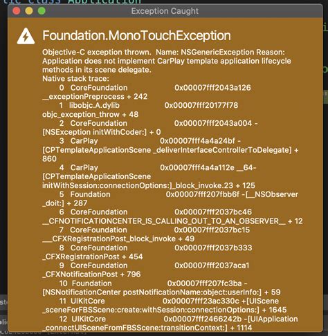 S Carplay Parking App Crashed When Launching From Xcode 12