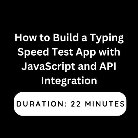 How To Build A Typing Speed Test App With Javascript And Api Integration Chrisofficial Learn