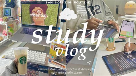6AM VERY PRODUCTIVE STUDY VLOG Lots Of Note Taking Coffee
