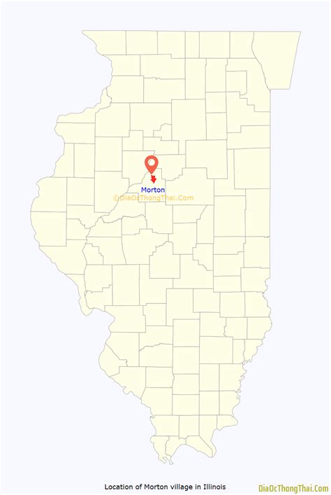 Map Of Morton Village Illinois Thong Thai Real