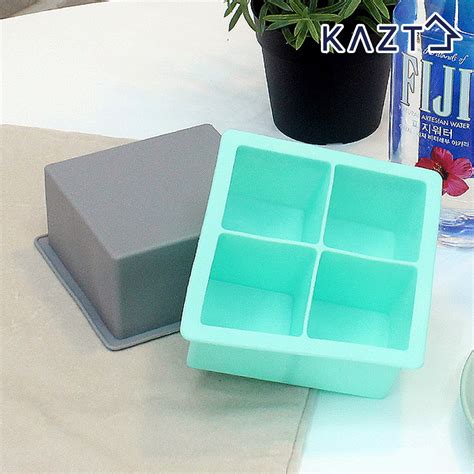 파스텔 실리콘 아이스큐브 얼음틀 사각 4구 11