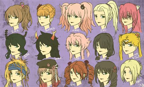 Anime Girls Hairstyles Best Anime Hairstyles Jlheid