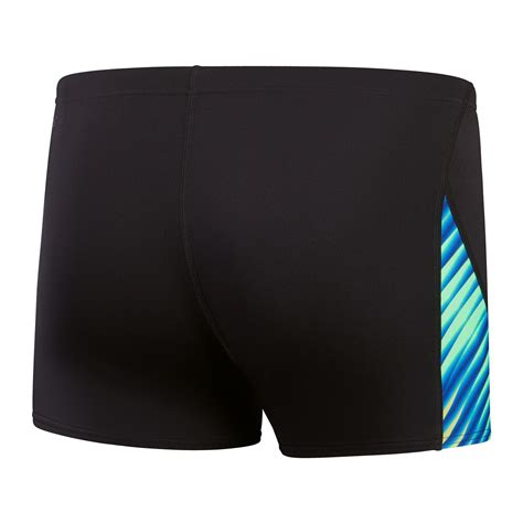 Speedo Allover Digital V Cut Aquashorts Mens Blacktr Cobalt