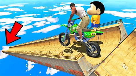 SHINCHAN AND FRANKLIN TRIED IMPOSSIBLE VERTICLE MEGA RAMP JUMP