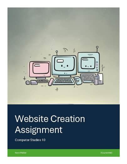 Computer 10 Studies Website Design Assignment By Walker Classroom