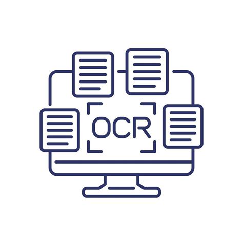 OCR Line Icon On White 36127536 Vector Art At Vecteezy