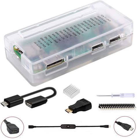 Geeekpi Raspberry Pi Zerozero W Case 7 In 1 Basic Starter Kit With