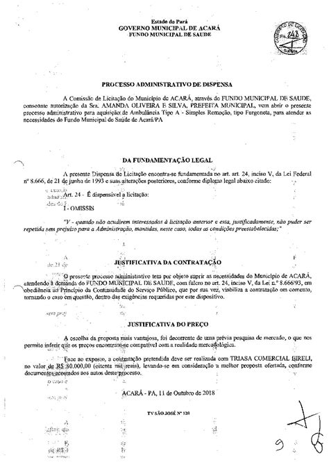 Justificativa Do PreÇo Assinado Prefeitura Municipal De Acará