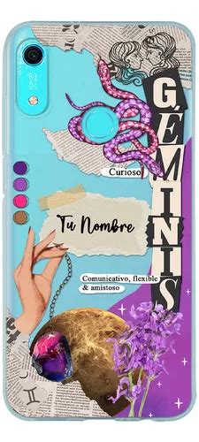 Funda Para Huawei Mujer Signo Zodiaco Géminis Con Tu Nombre Meses sin