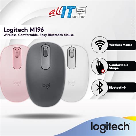 Logitech M196 Bluetooth Mouse With Compact Contoured Shape Design 12