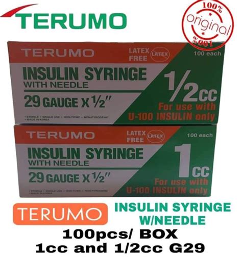 Terumo Insulin Syringe 100pcs Per Box 1cc G29 And 12cc G29 On Hand