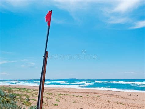 Red Flag And Wind Stock Image Image Of Danger Flag 32754743