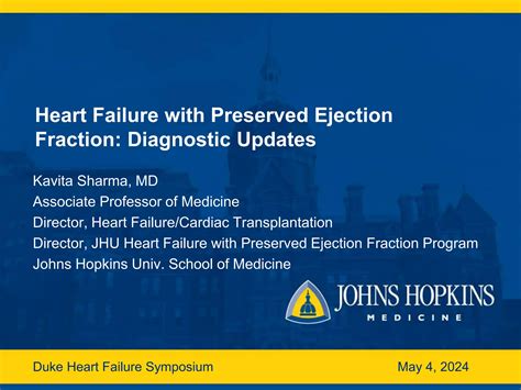 Heart Failure With Preserved Ejection Fraction Diagnostic Updates Ppt
