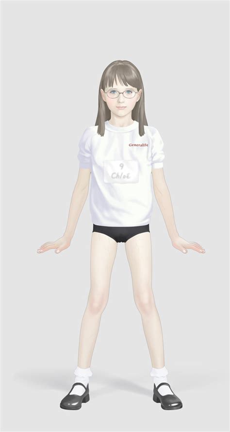 The Big Imageboard Tbib Blue Eyes Brown Hair Chloe Gym Uniform Michito Sorataka 5217635